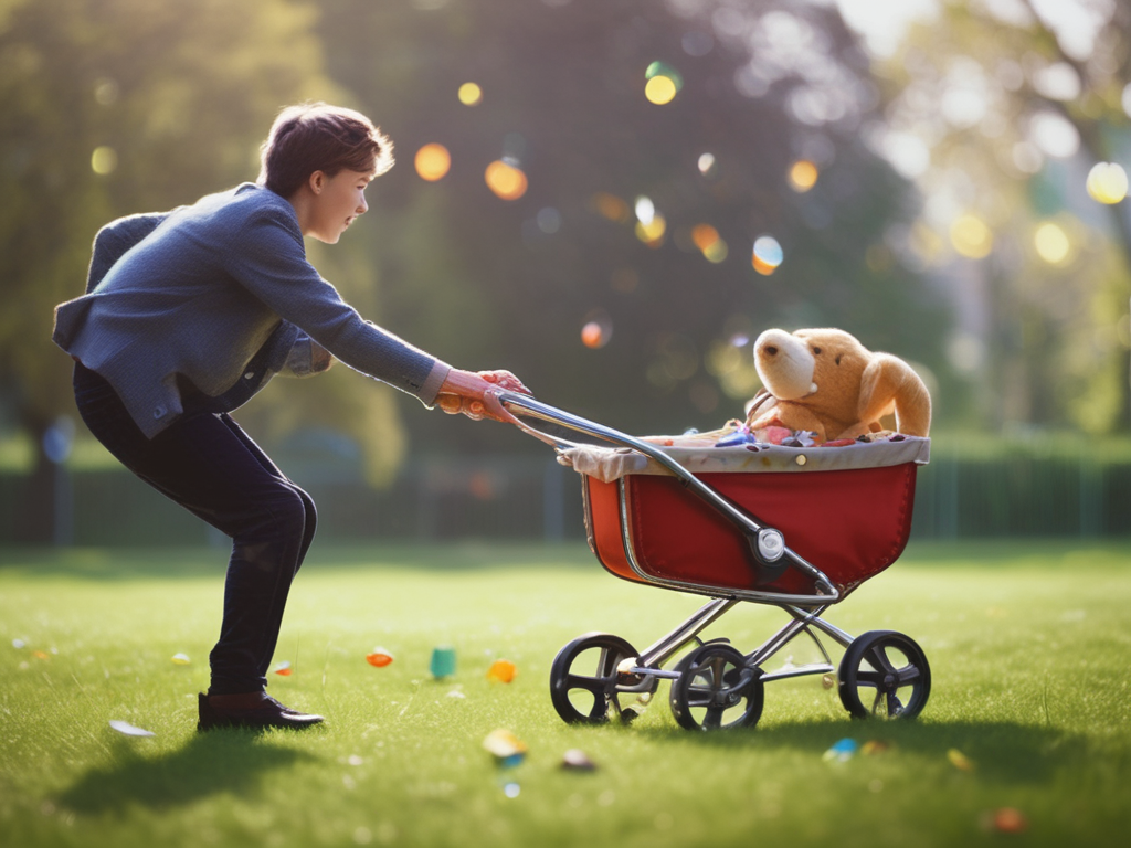 Throwing the toys out of the pram!